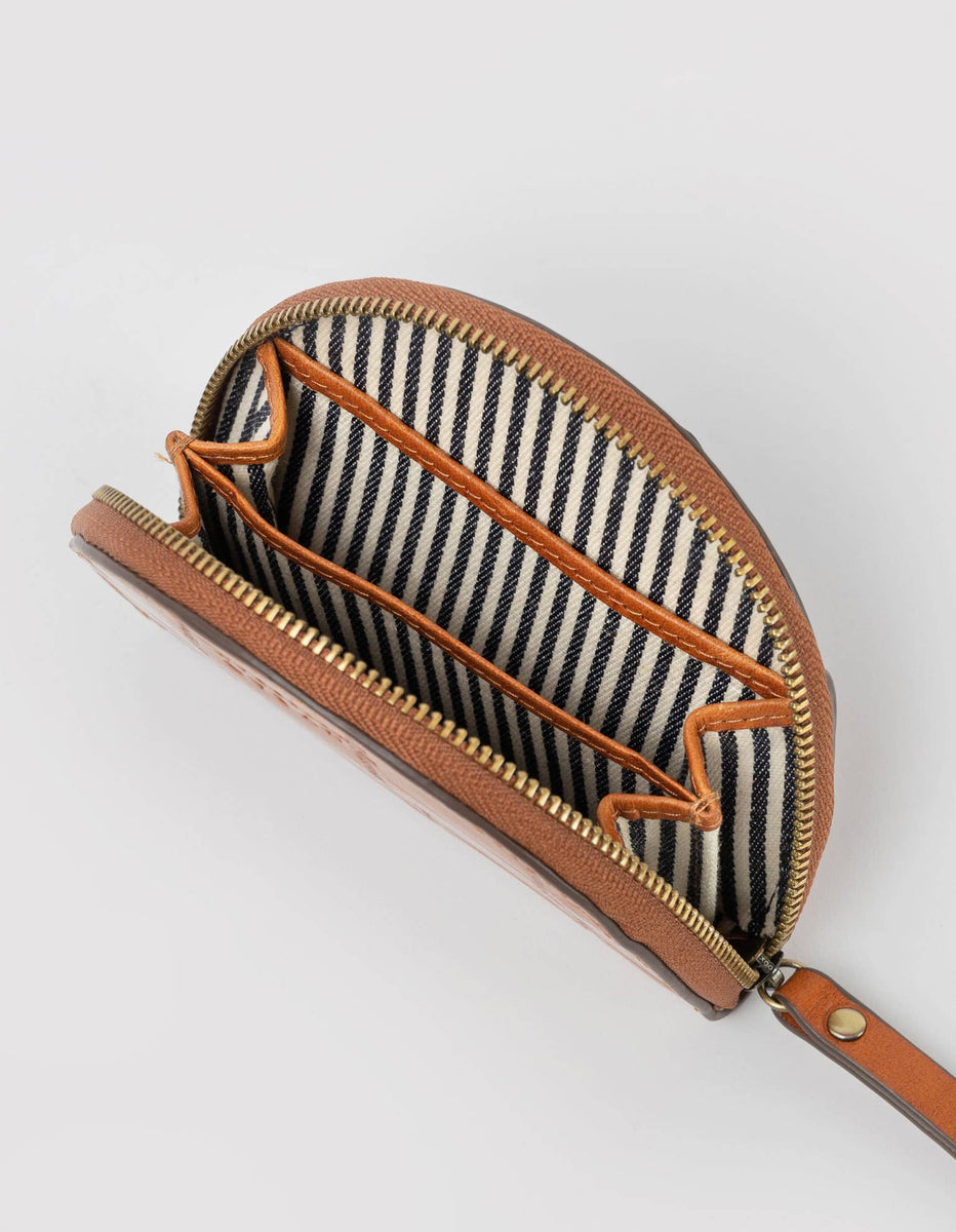 Laura Purse | Cognac Croco Classic Leather – Botanical Dwellings