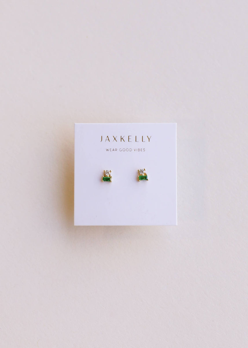 Double Stack Studs | Emerald – Botanical Dwellings