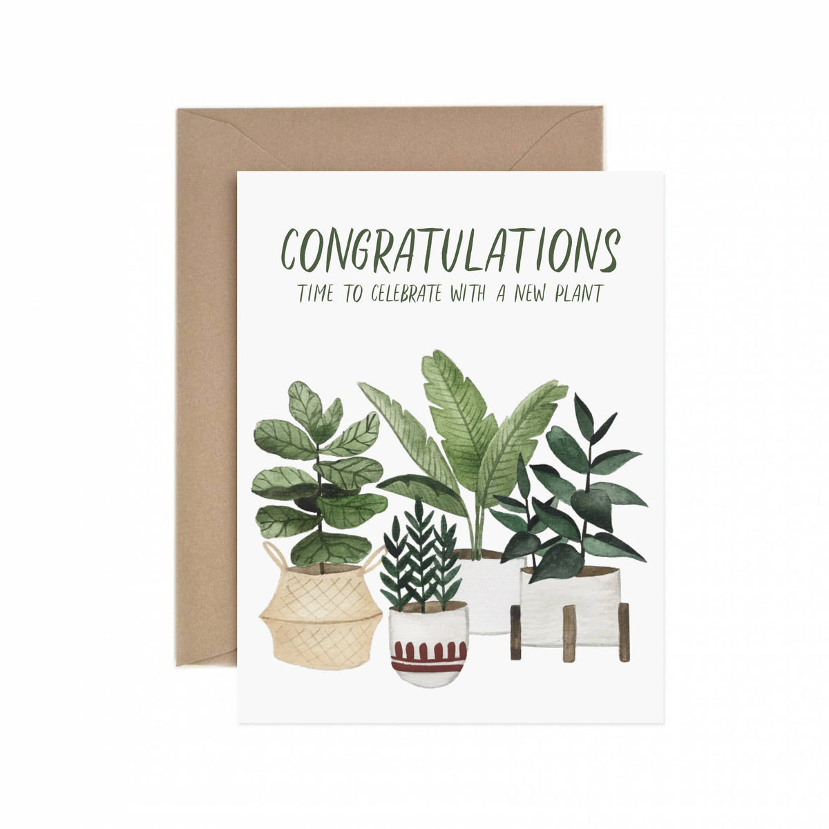 Congratulations New Plant Greeting Card – Botanical Dwellings